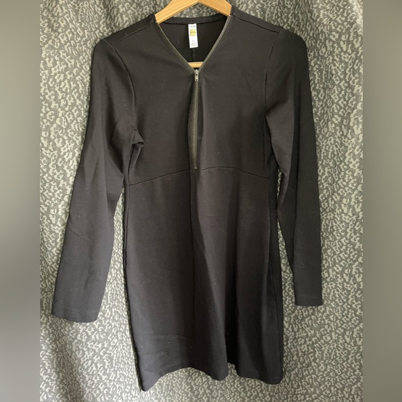 Lole | Dresses | Lol Simple Black Dress Long Sleeve Zipper Neck | Poshmark